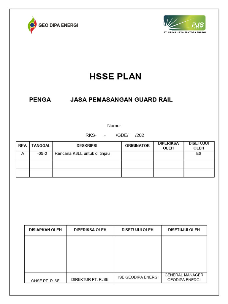 HSE Plan & JSA Guard Rail (Recovered 1) | PDF