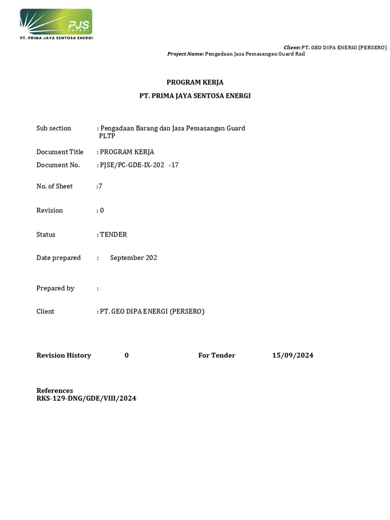 Program Kerja Dan Time Schedule | PDF