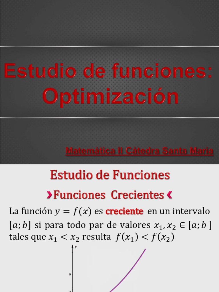 Estudio de Funciones - Optimización | PDF