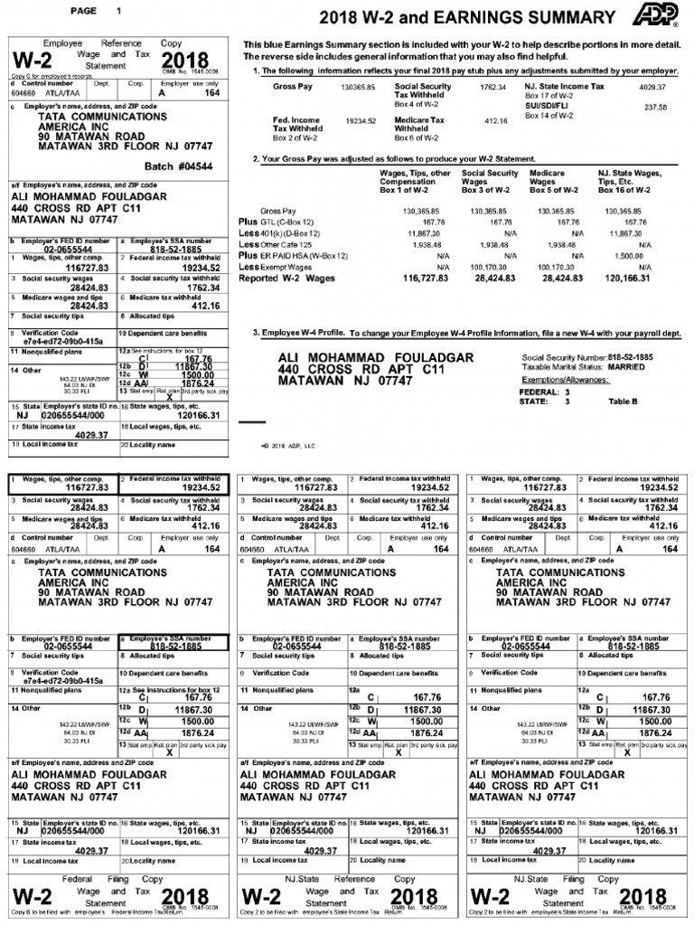Income - 2018 W-2s - Borrower | PDF