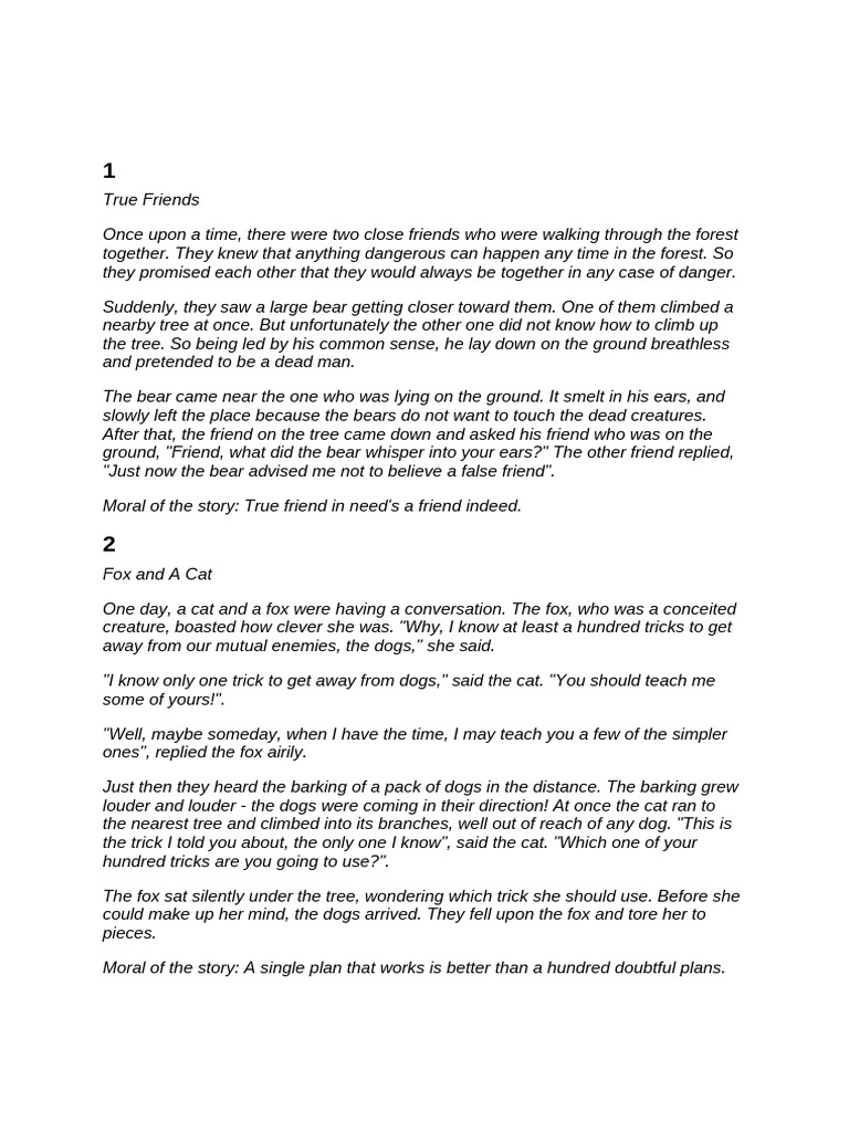 Compilation of Short Narrative Texts | PDF