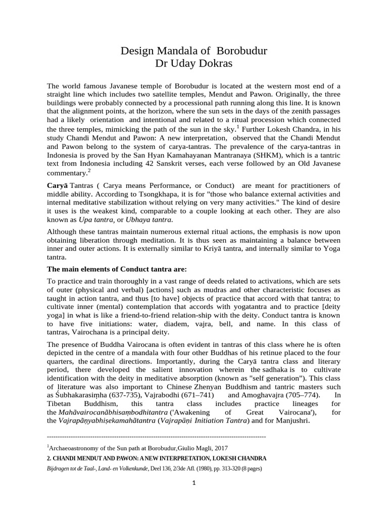 Mandala of Buddhist Borobudur Design | PDF