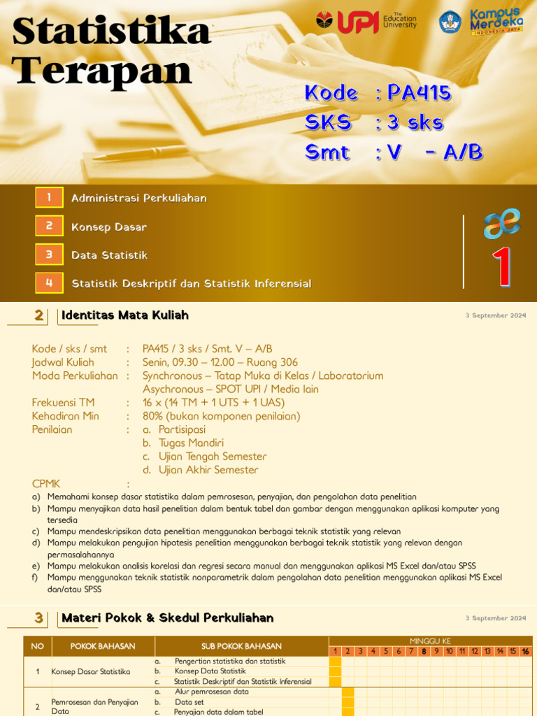 Konsep Dasar Statistika | PDF