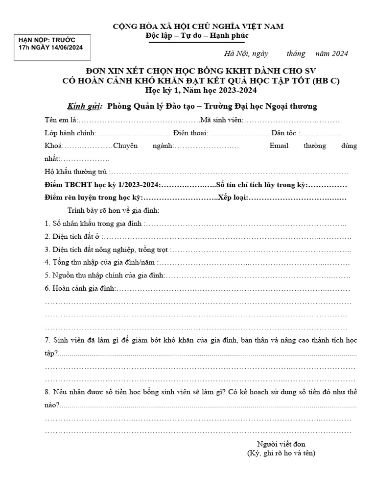 2.mau - Don Xin Xet Chon - HB C - HK1 - 2023-2024 - 30.05.2024 | PDF