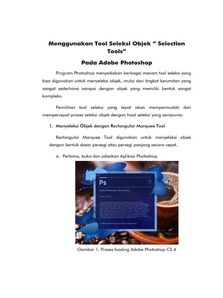 Pert1 Menggunakan Tool Seleksi Objek | PDF