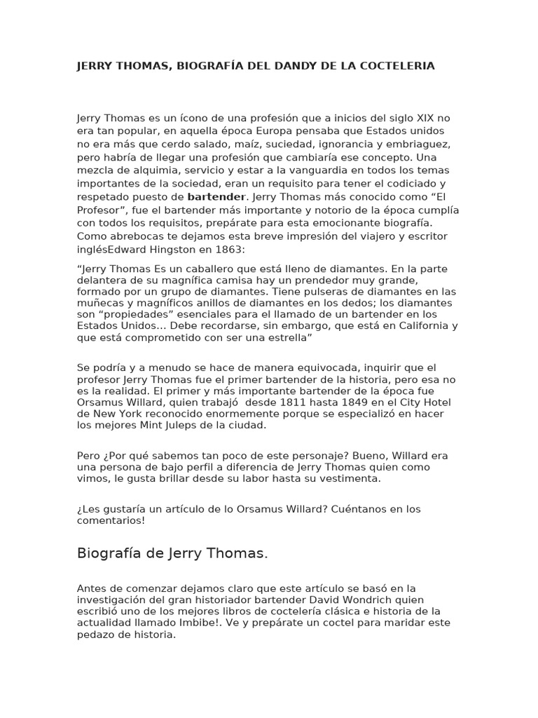 Jerry Tomas Biografia | PDF