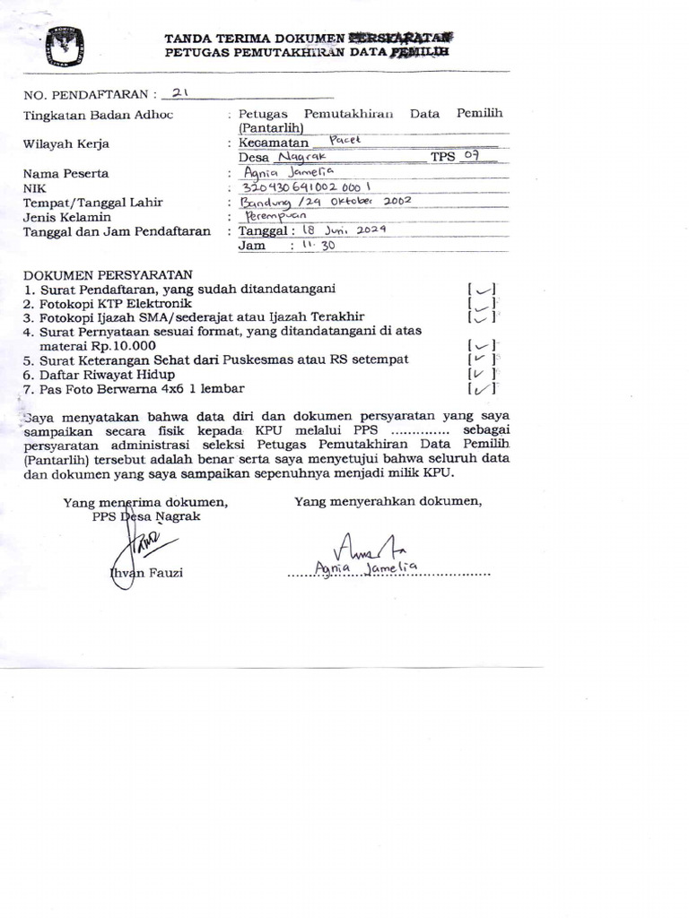 Agnia Jamelia TPS.07 | PDF