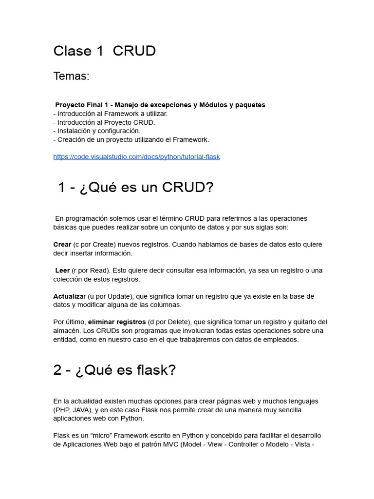 Clase Crud | PDF