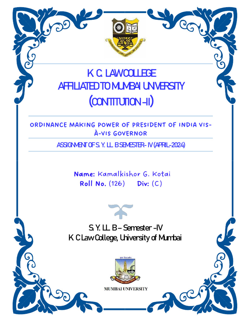 Assignment Constitution - II | PDF