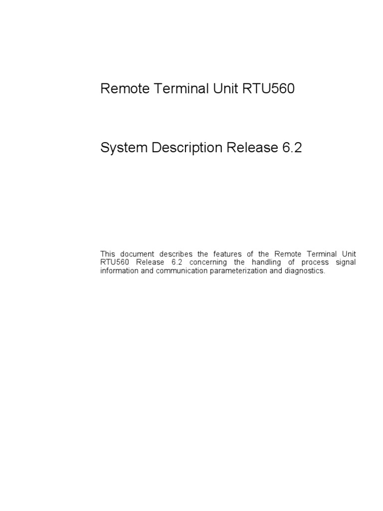 Rtu560 SD R6 | PDF | Computers