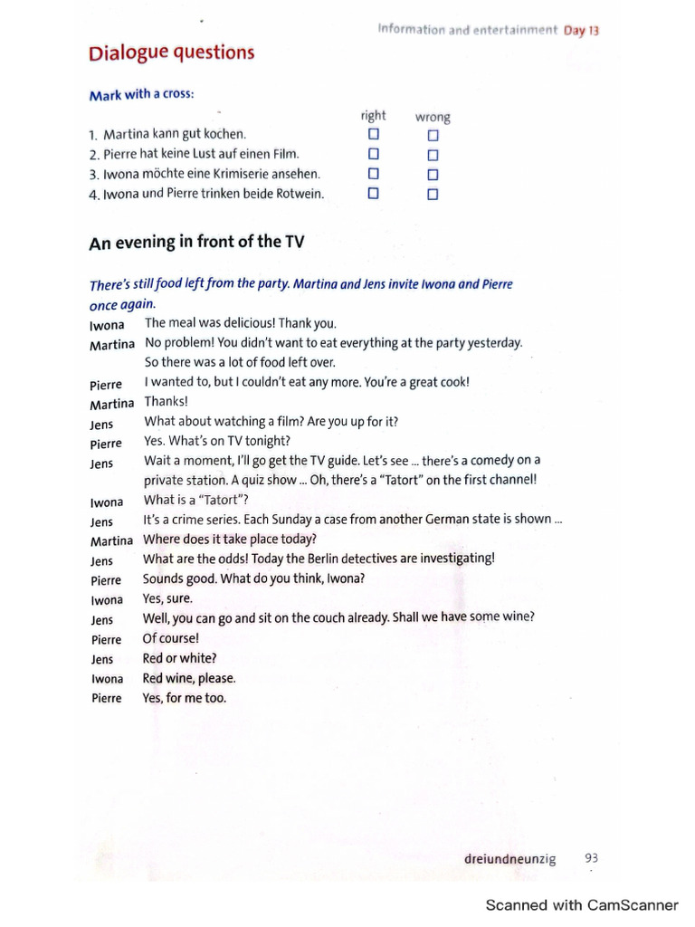 Day 13 Dialogue | PDF