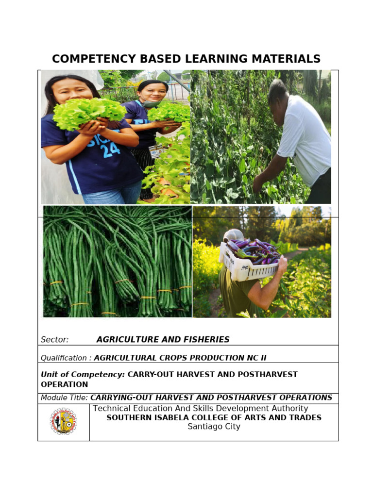 CBLM Carrying Out Harvest and Postharvest Operations5 | PDF