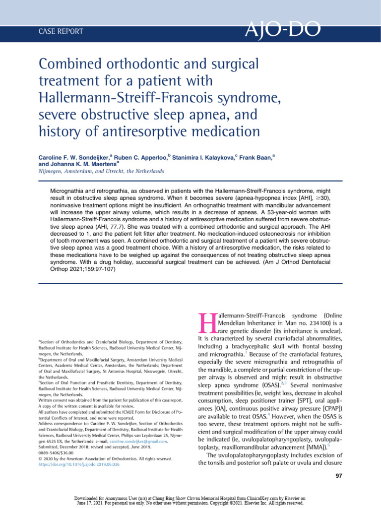 Combined Orthodontic and Surgical Treatment For A Patient With ...