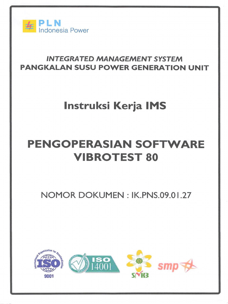 IK Pengoperasian Software VIBROTEST 80 | PDF