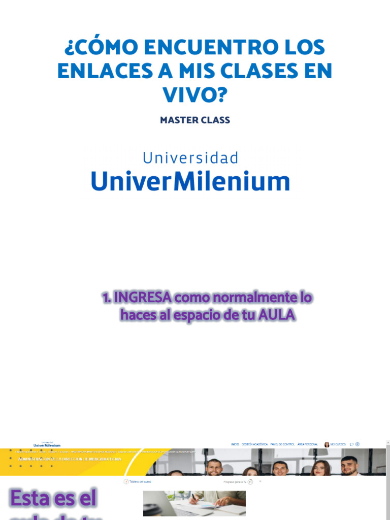 Cómo Encuentro Los Enlaces A Mis Clases en Vivo | PDF