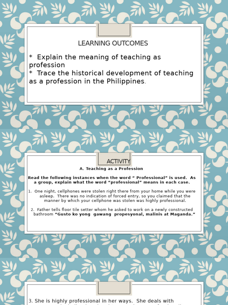 Teaching Profession Autosaved | PDF