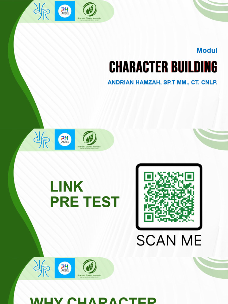 Modul Character Building - Andrian Hamzah | PDF