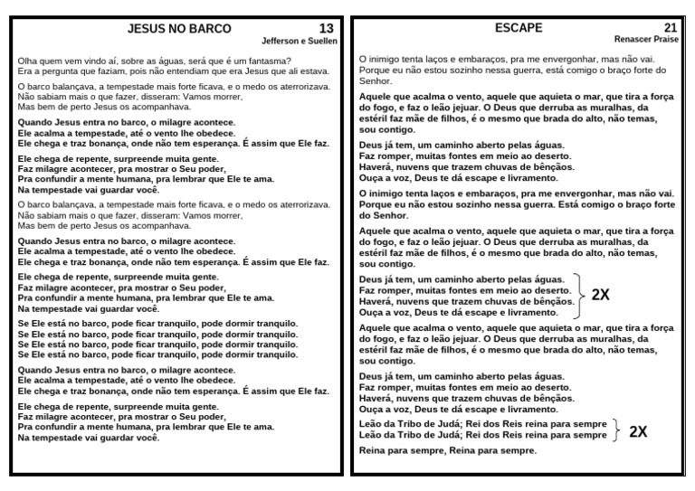Jesus No Barco e Escape | PDF