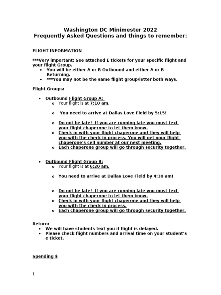 Washington DC Minimester 2022 FAQs 2 | PDF