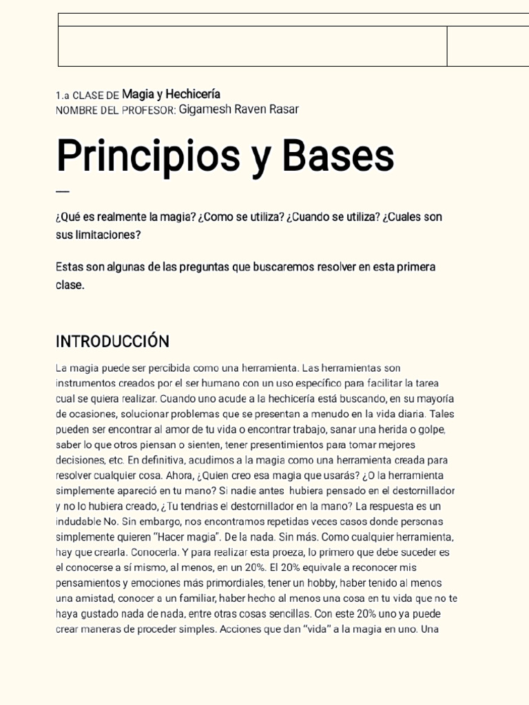 Principios y Bases | PDF