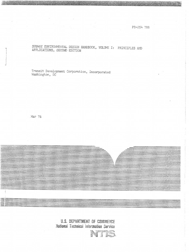 Subway Environmental Design Handbook V1 | PDF