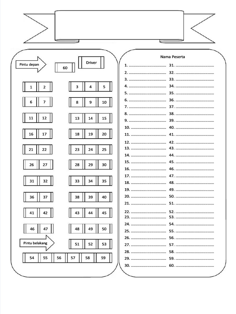 PDF Denah Bus 60 Seat - Compress | PDF