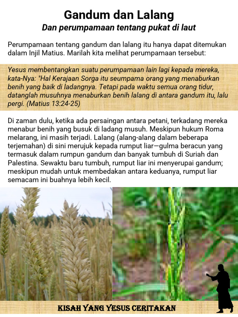 Gandum Dan Lalang Dan Perumpamaan Tentang Pukat Di Laut | PDF