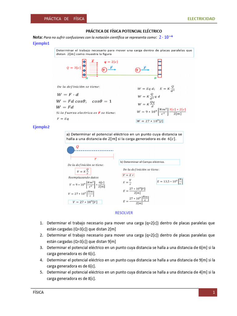 Potencial Electrico | PDF