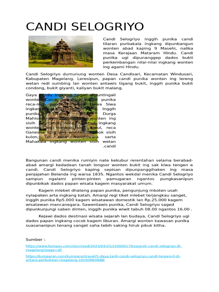 Candi Selogriyo | PDF