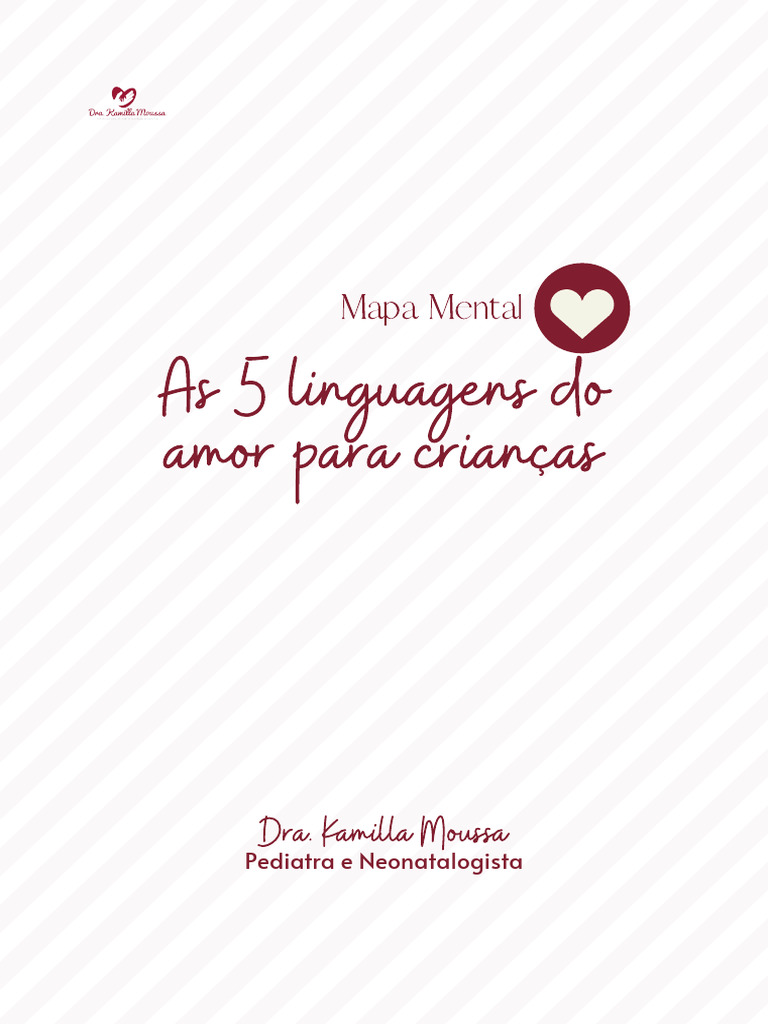 Ebook Mapa Mental - As 5 Linguagens de Amor - Dra - Kamilla Moussa | PDF