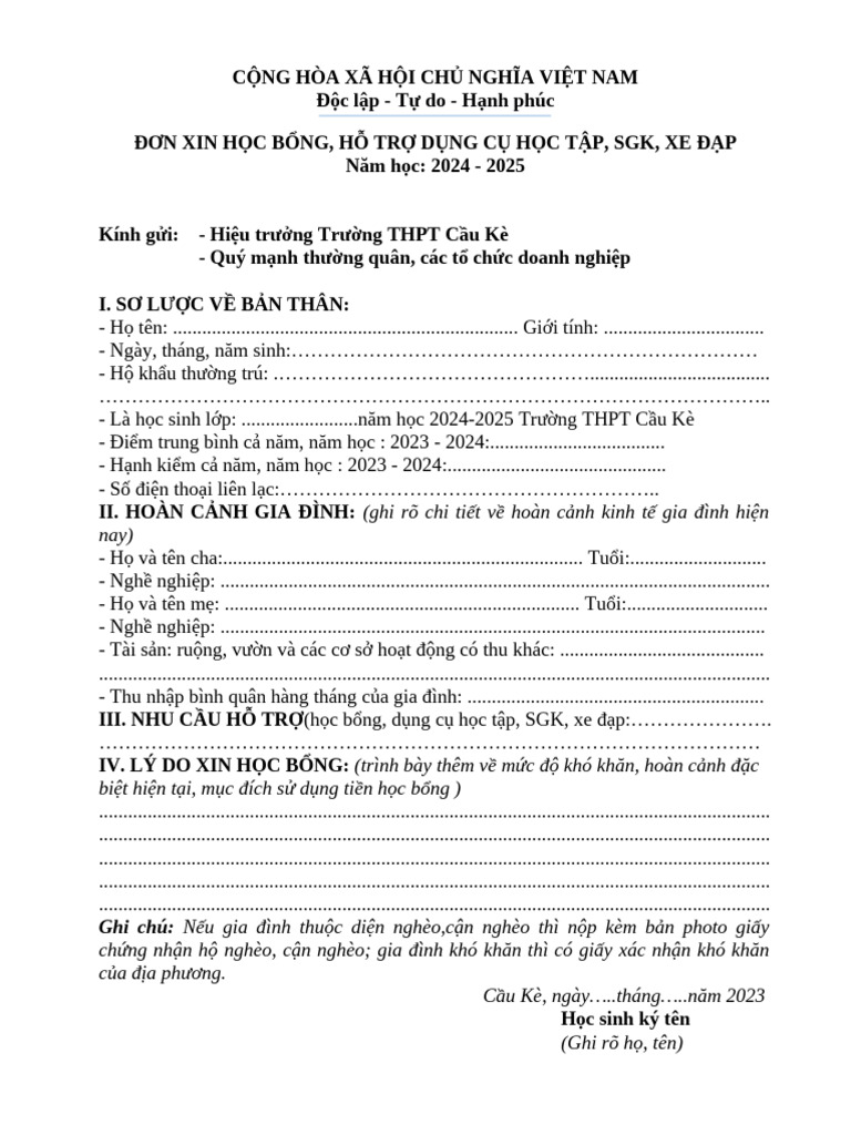 Don Xin Cap Hoc Bong | PDF