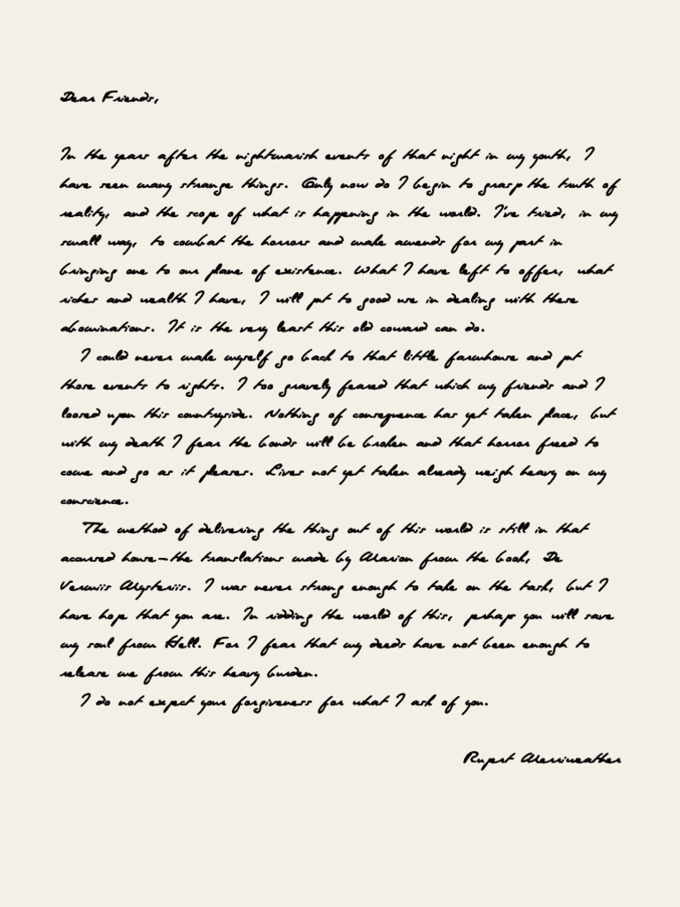 Merriweather's Last Letter | PDF