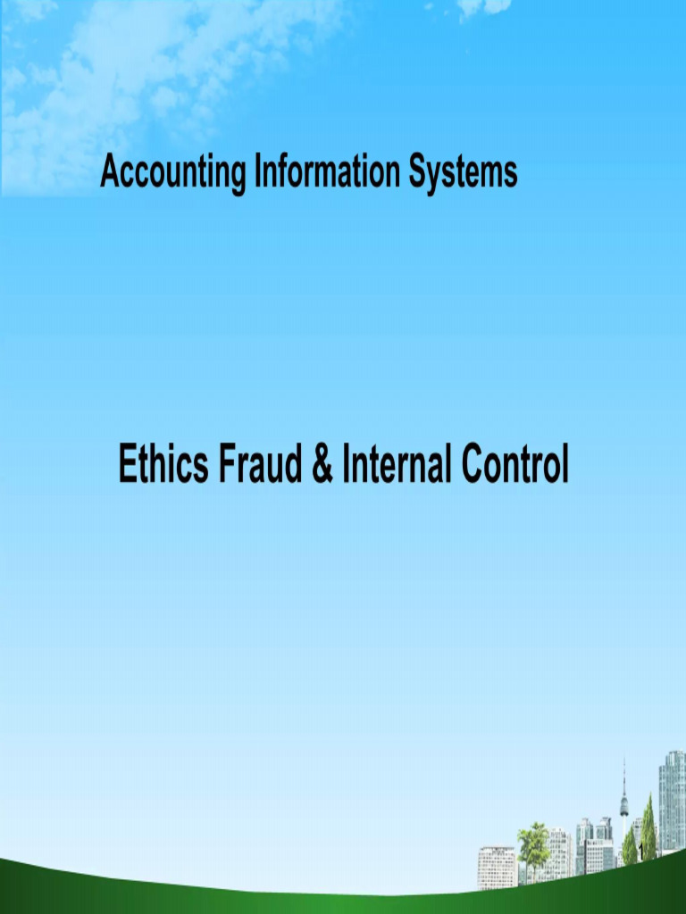 Ethics Fraud and Internal Control | PDF
