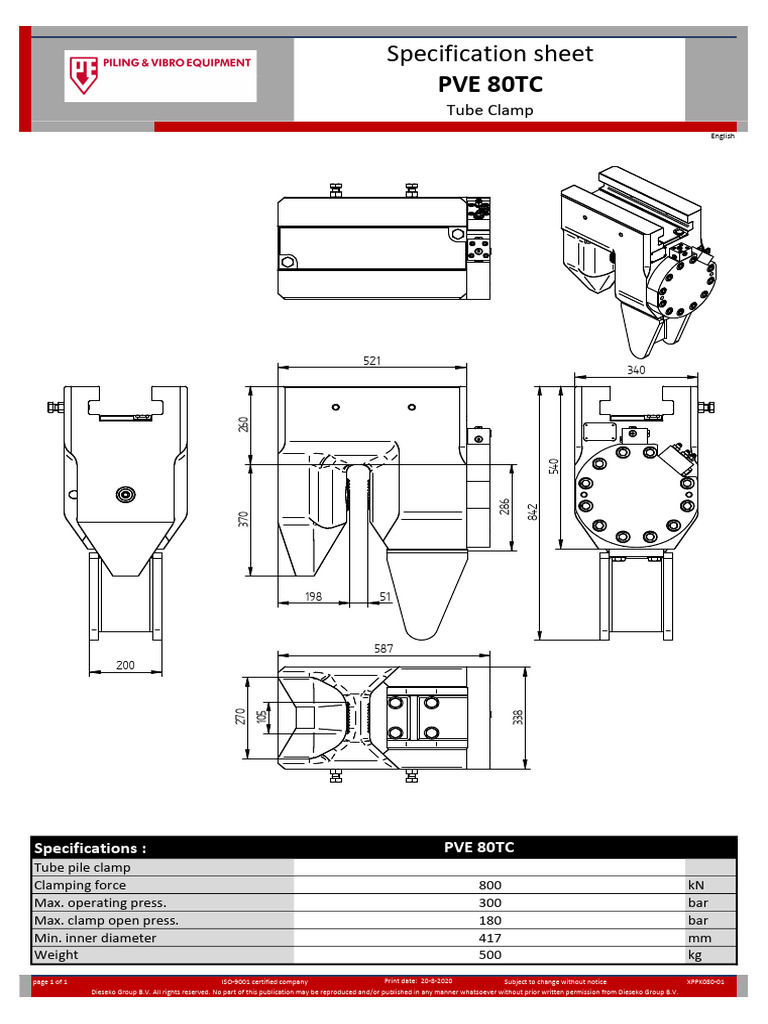 Specification Sheet 80TC | PDF