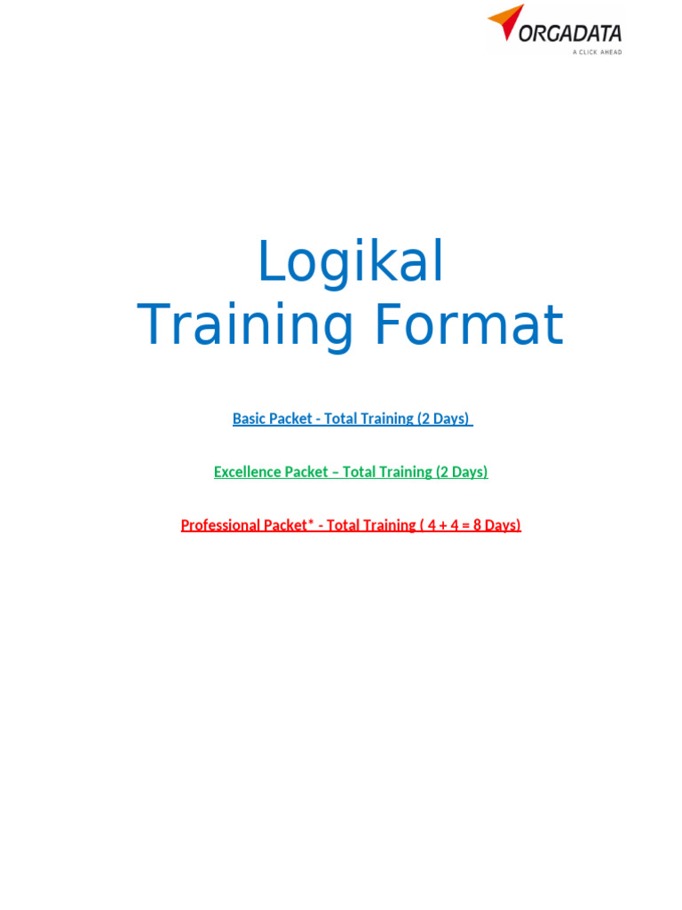 Logikal Training Format R3 | PDF