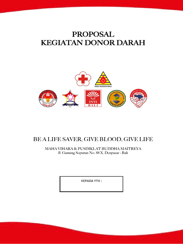 Proposal Donor Darah 26 Mei 2024 | PDF