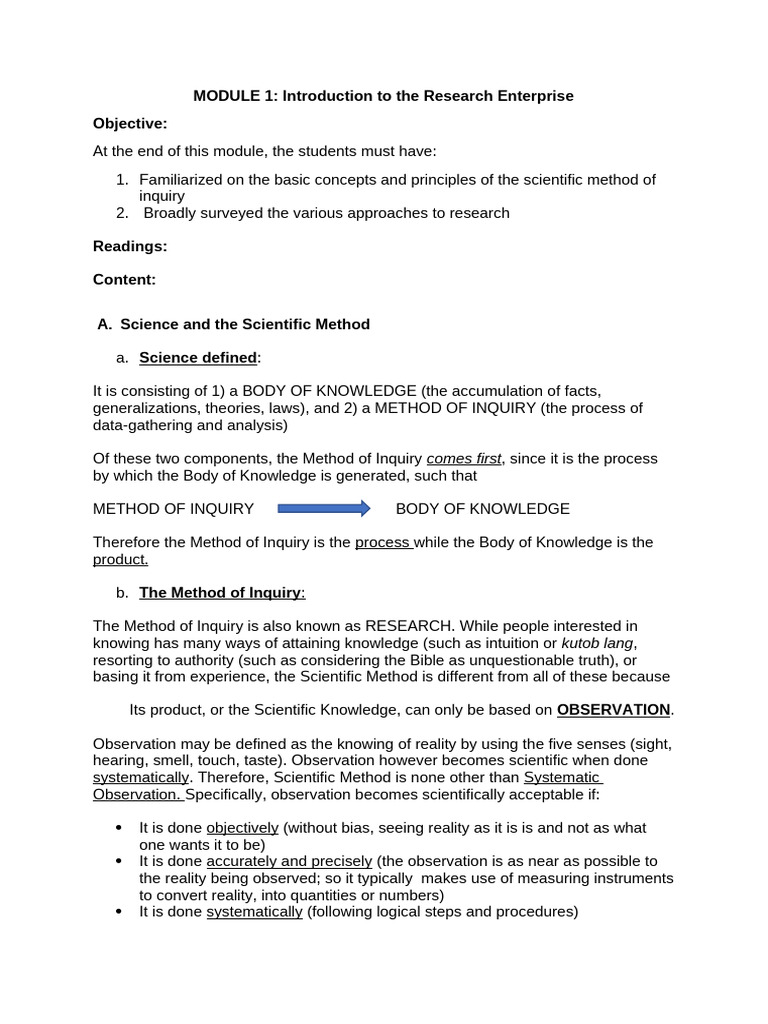 methods module 1 | PDF