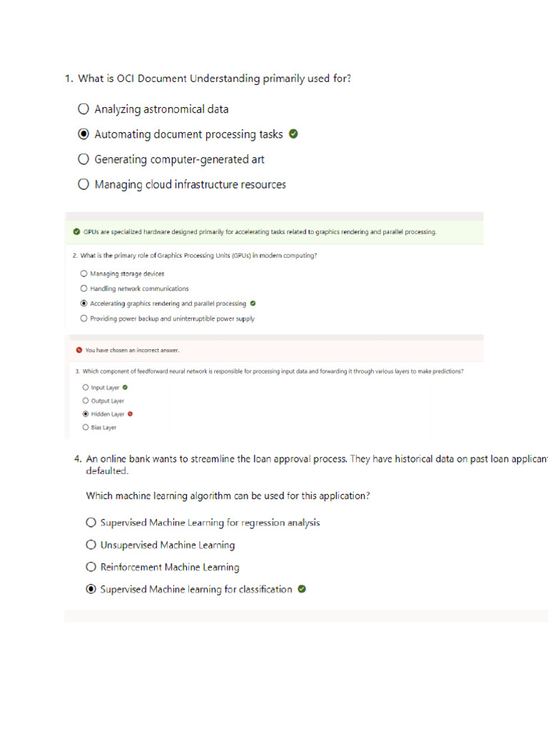 OCI AI Foundations Associate 2023 Examen de Prueba | PDF