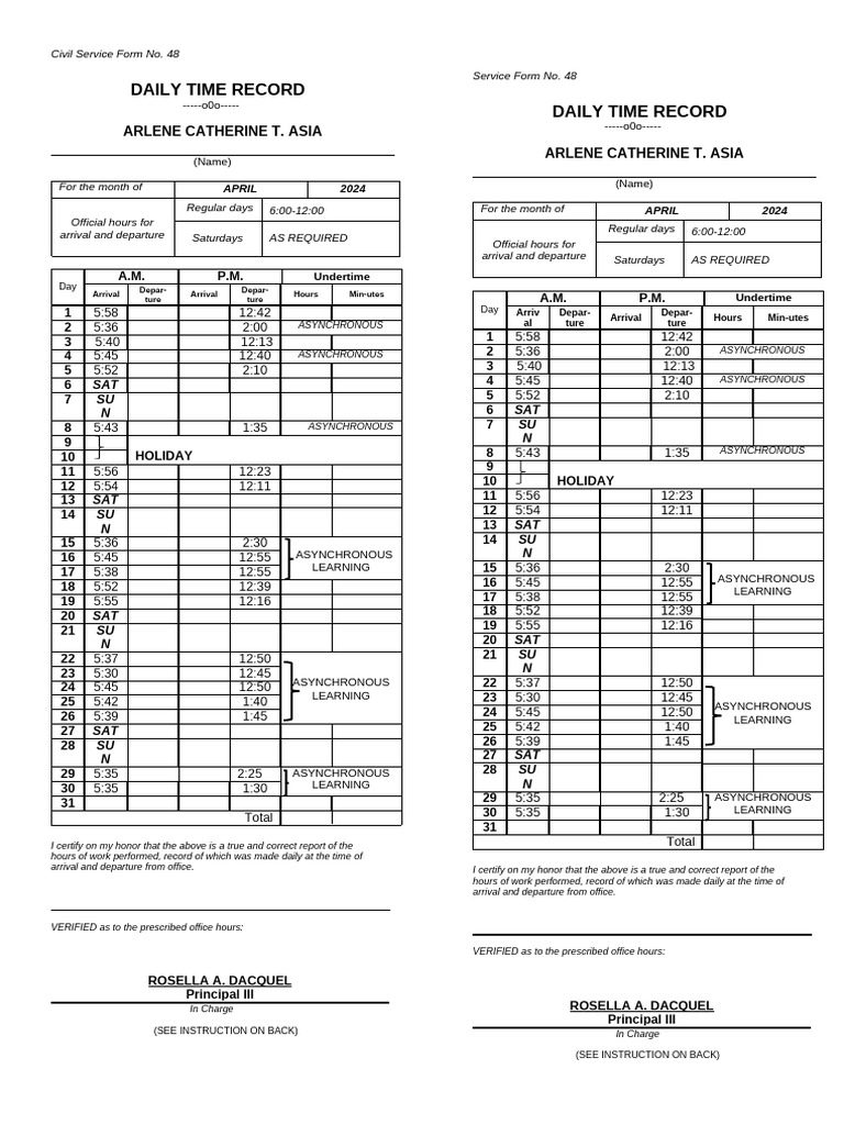 Arlene Form-148-Dtr - April-2024 | PDF