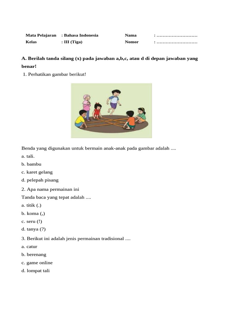 SOAL SUMATIF Bahasa Indonesia BAB 1 | PDF
