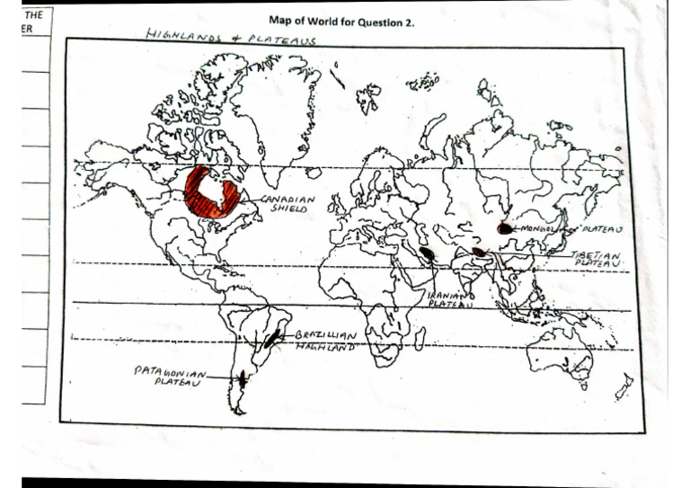 World Map Plateaus | PDF