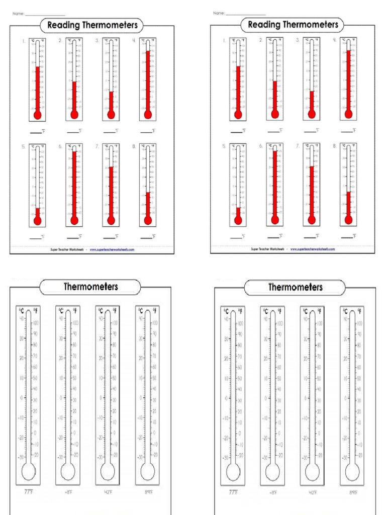 SCIENCE-READING TEMPERATURE | PDF
