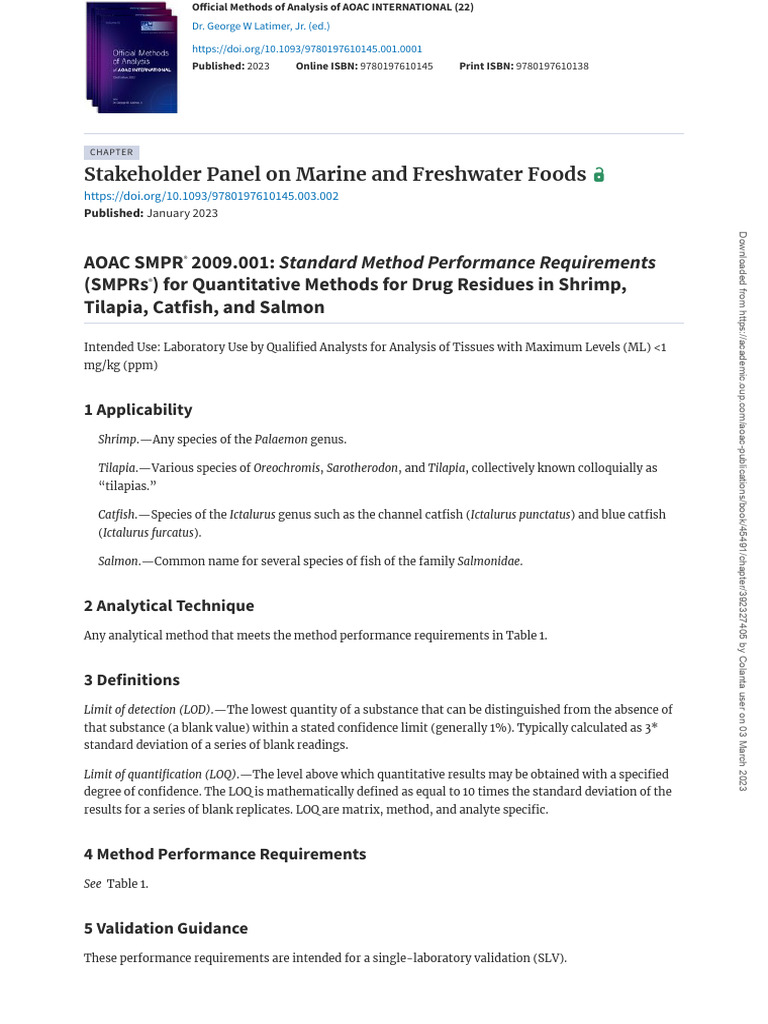 Stakeholder Panel On Marine and Freshwater Foods | PDF