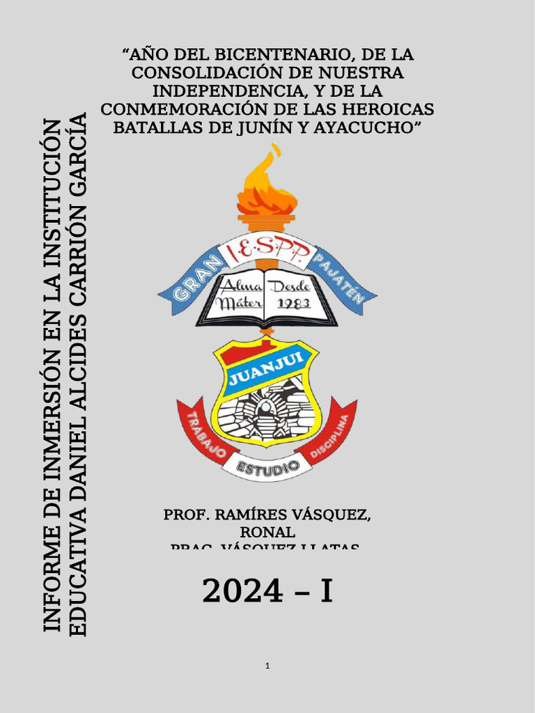 Informe de Inmersión en La Institución Educativa Daniel Alcides Carrión ...