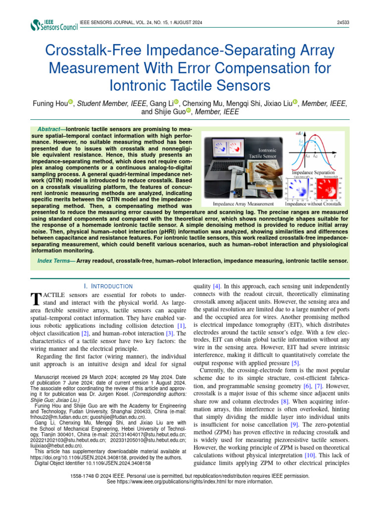 Crosstalk-Free Impedance-Separating Array Measurement With Error ...