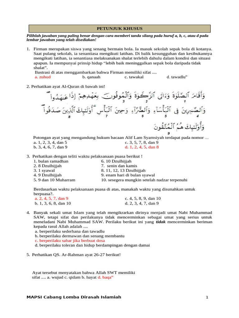 Soal MAPSI Final Cetak | PDF
