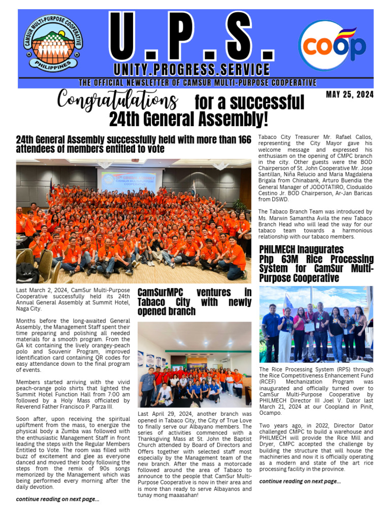 CamSur Cooperative 24th Assembly Recap | PDF