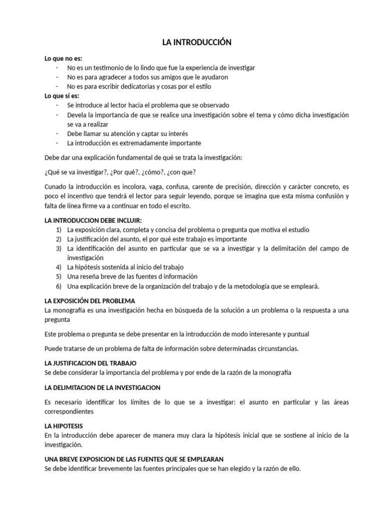La Introducción | PDF