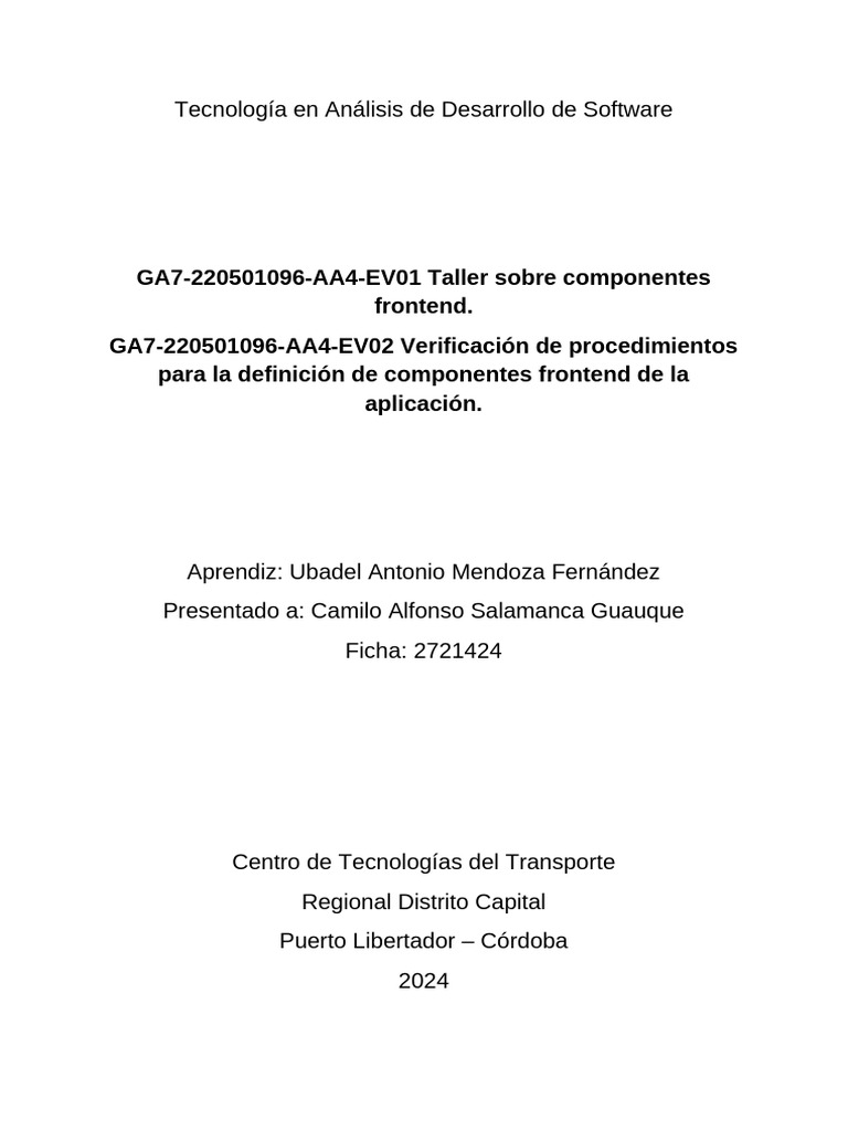 Taller fundamentos de frontend | PDF