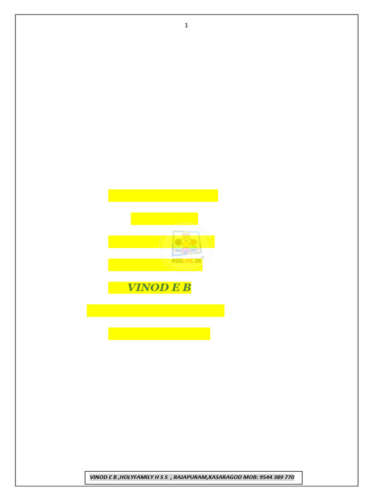 Hsslive - Business Studies First Year English Notes | PDF